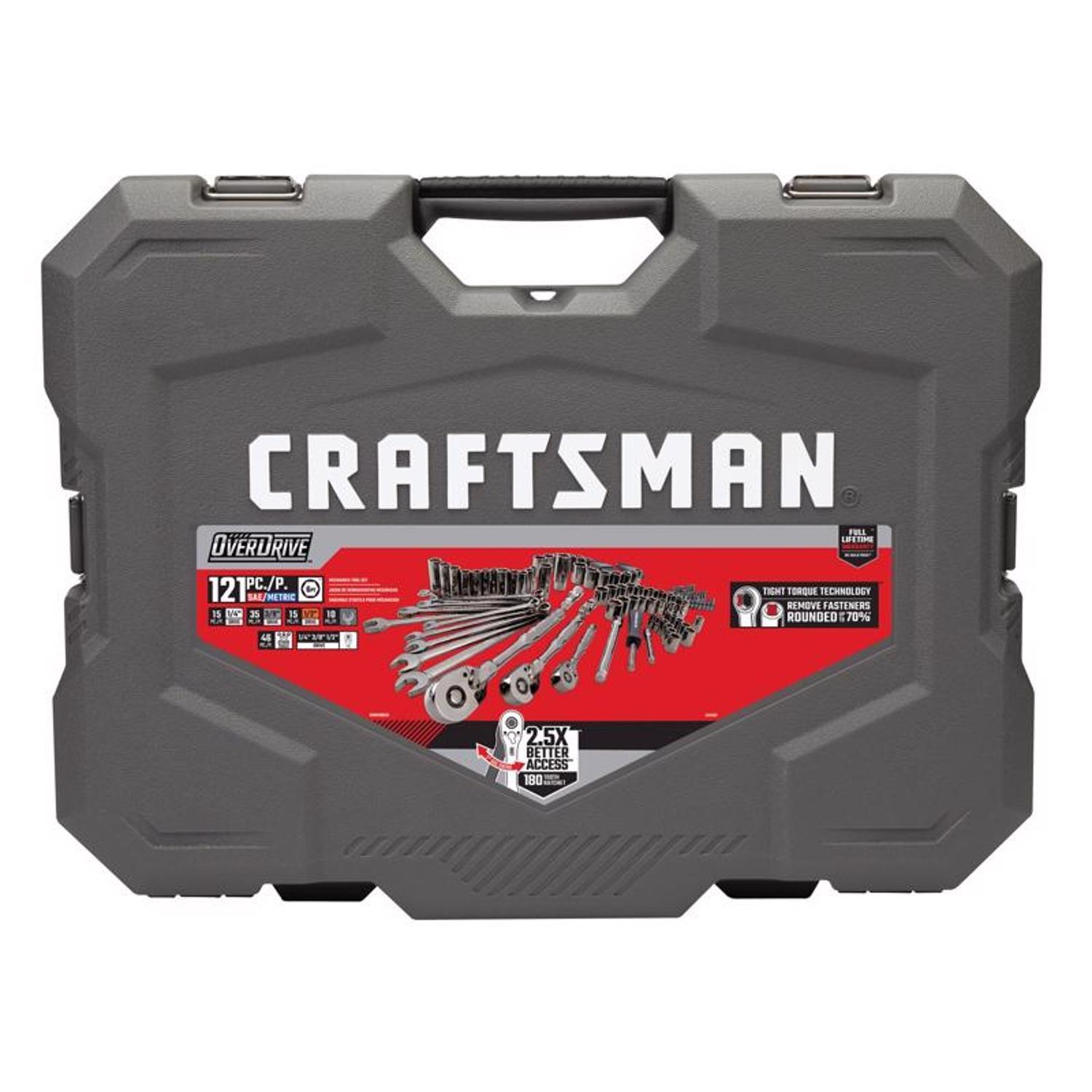Craftsman OVERDRIVE 121 pc Mechanic's Tool Set - Metric/SAE, Gunmetal – PROARB