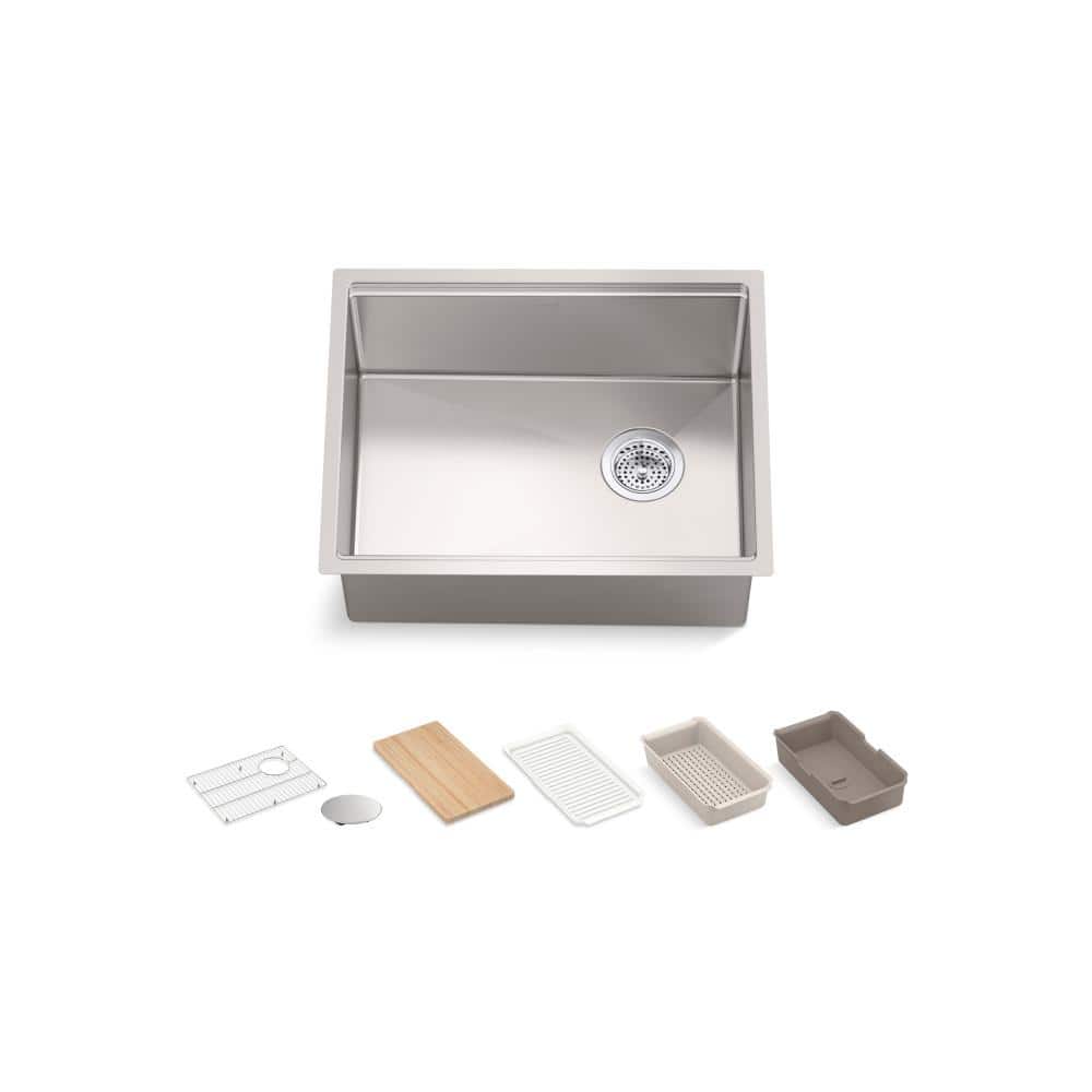 KOHLER Strive 23 in. Undermount Single Bowl Stainless Steel Workstatio – PROARB