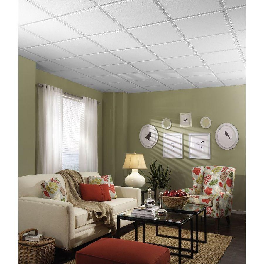 Armstrong Ceilings 24-in x 24-in Fluted 6-Pack White Patterned 15/16-i ...