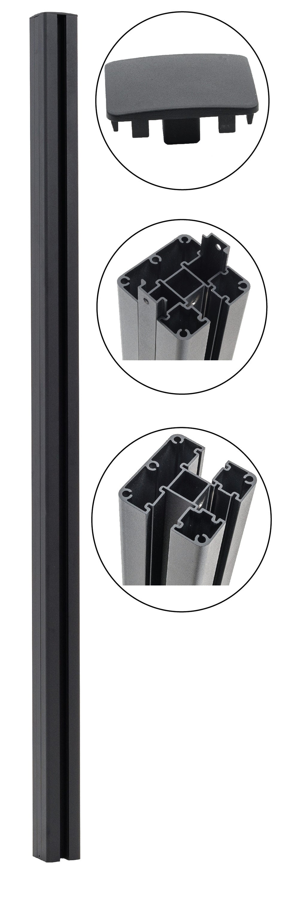 Infinity Euro 8-ft H Black Composite Fence with Post Cap – PROARB