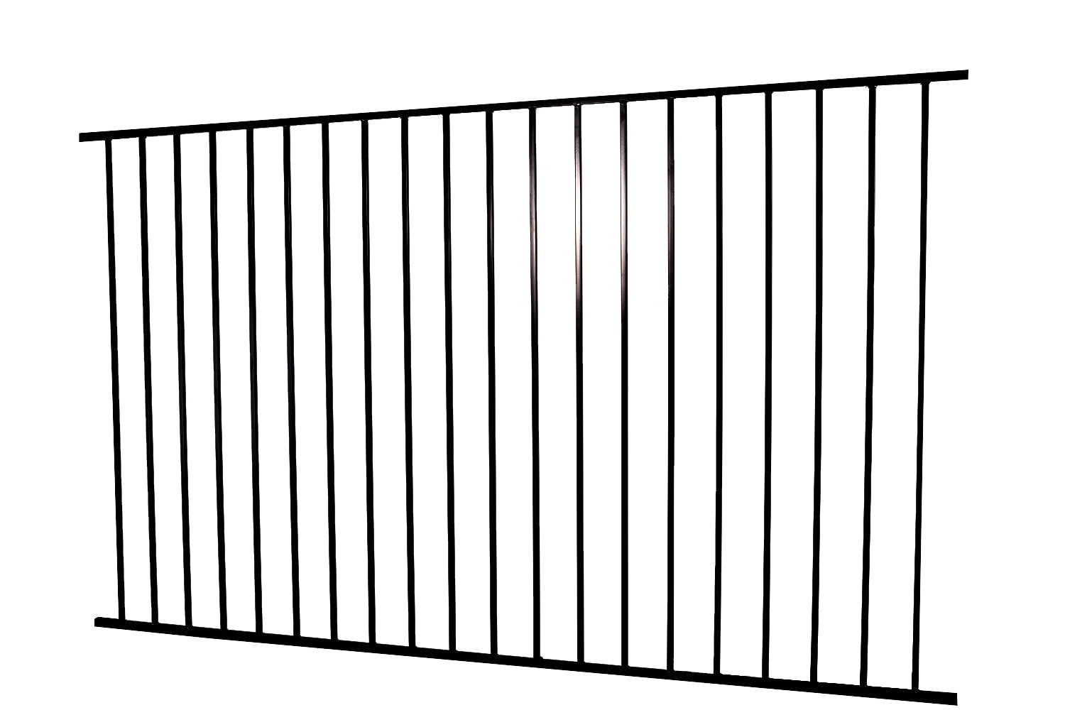 Monroe 5-ft H x 8-ft W Black Steel Decorative Fence Panel – PROARB