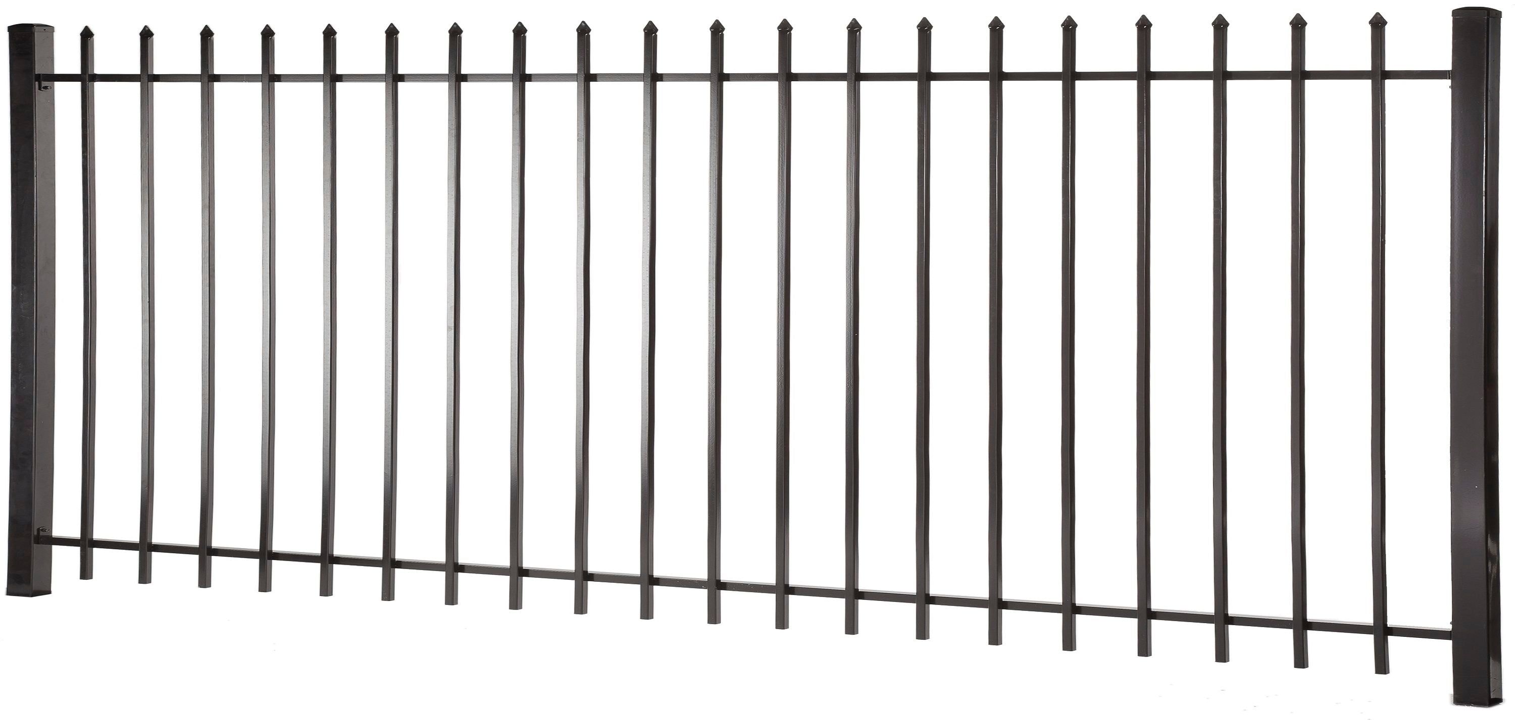 Lafayette 4-ft H x 8-ft W Black Steel Decorative Fence Panel – PROARB
