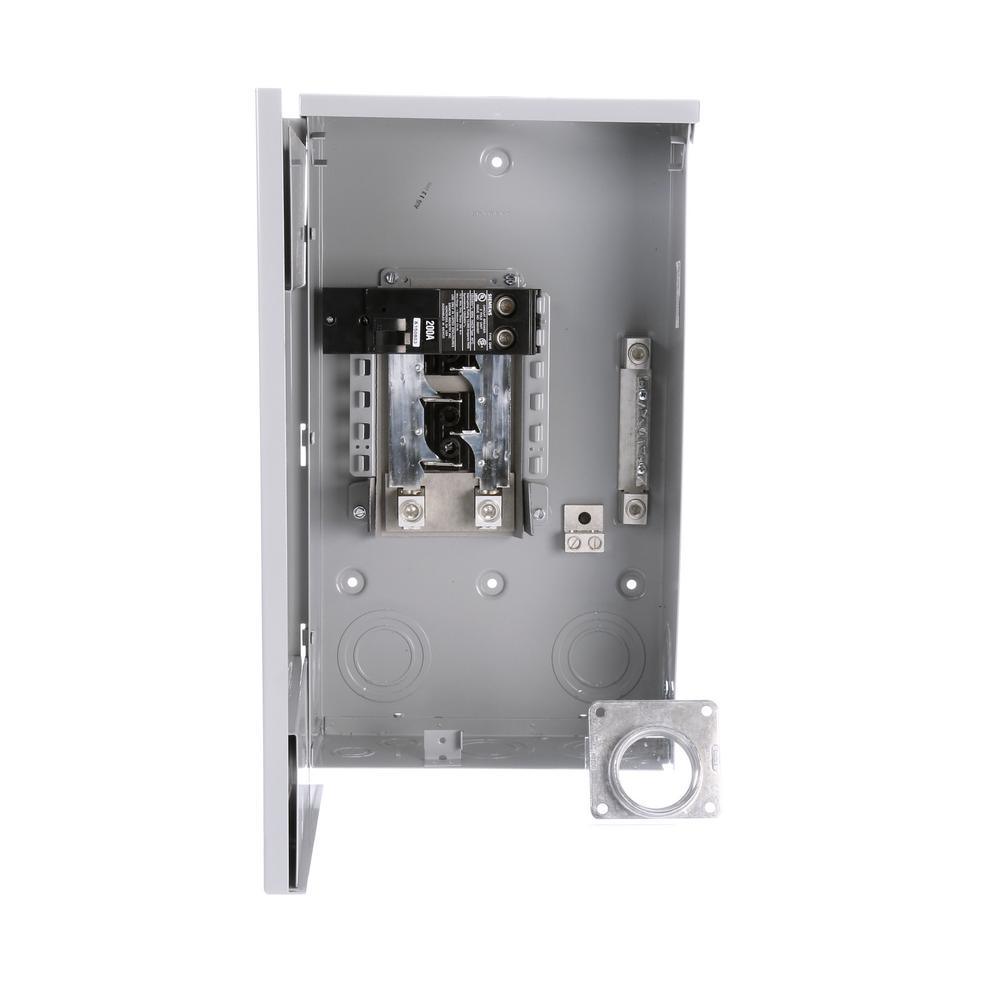 EQ 200 Amp 4-Space 8-Circuit Outdoor Mobile Home Main Breaker Load Cen ...