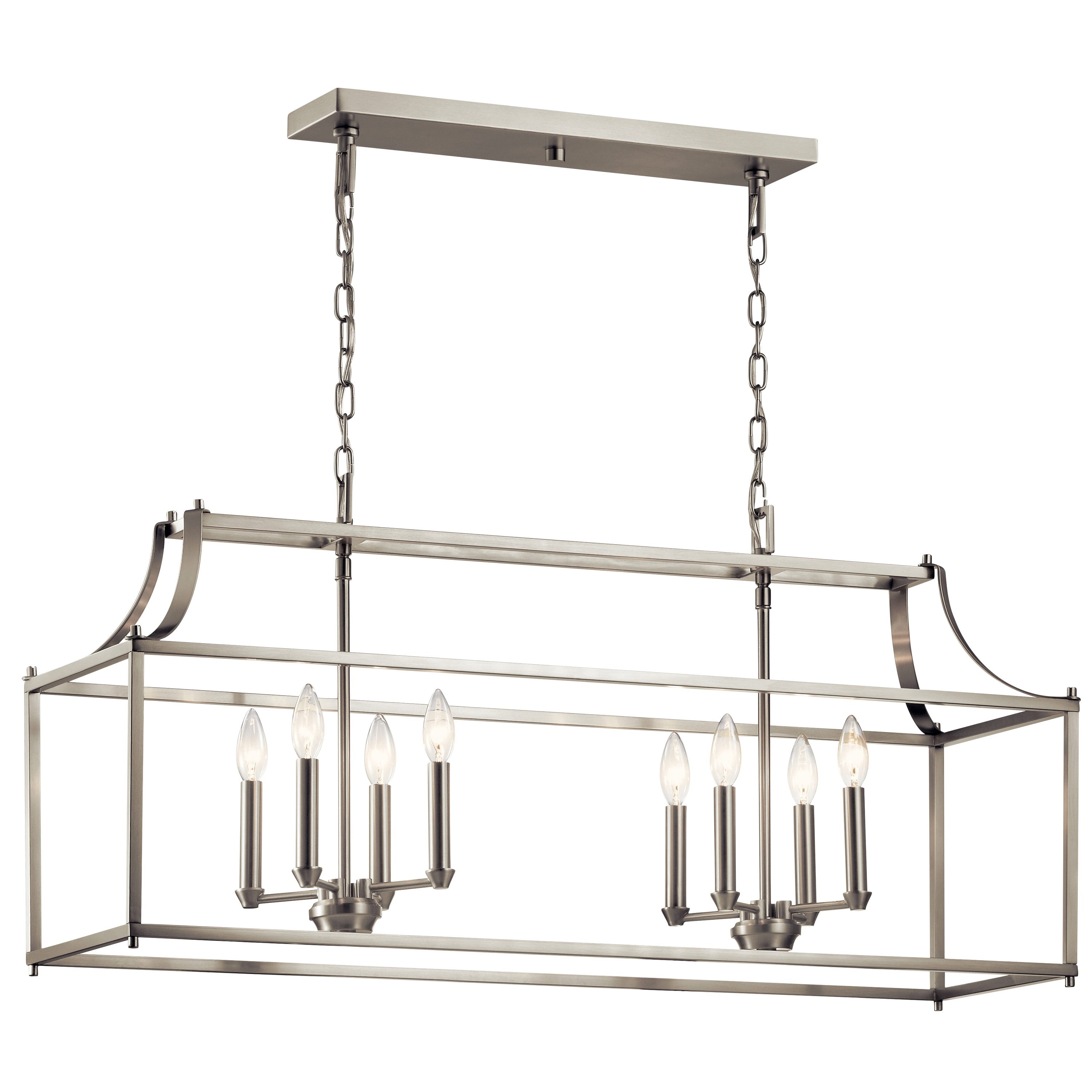 Kichler Morrigan 8-Light Brushed Nickel Traditional Cage Chandelier ...