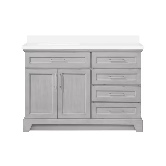 allen + roth Felix 48-in Vintage Gray Undermount Single Sink Bathroom ...