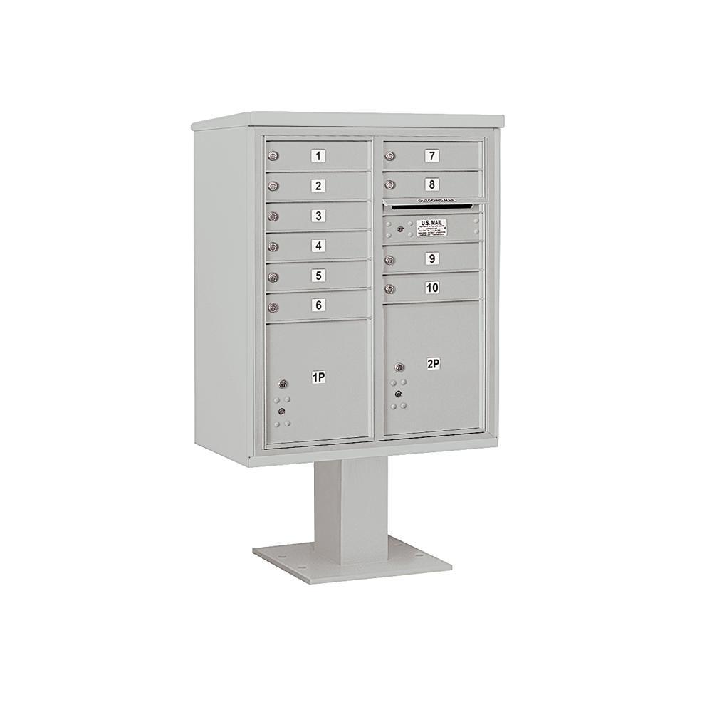 3400 Horizontal Series 10-Compartment 2-Parcel Locker Pedestal Mount M ...