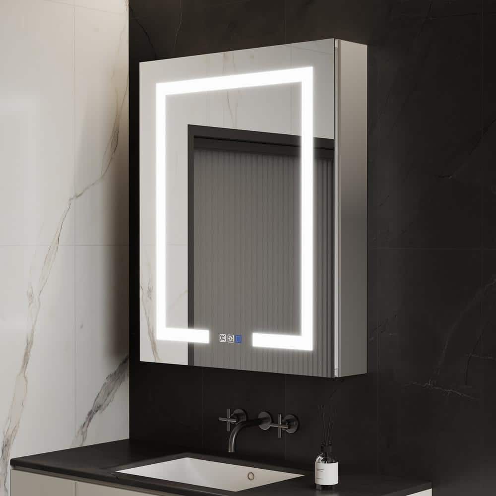 GroGro Glare 24 in. W x 30 in. H Rectangular Aluminum Recessed/Surface ...