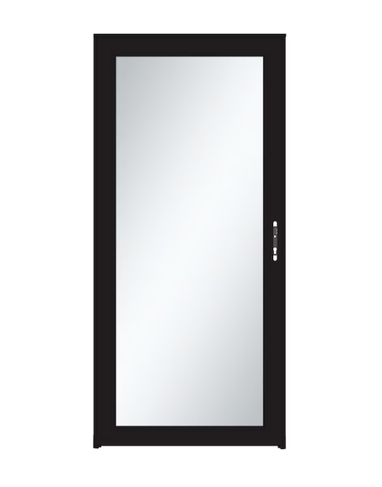 LARSON Signature Selection 32-in x 81-in Obsidian (Black) Full-view In ...