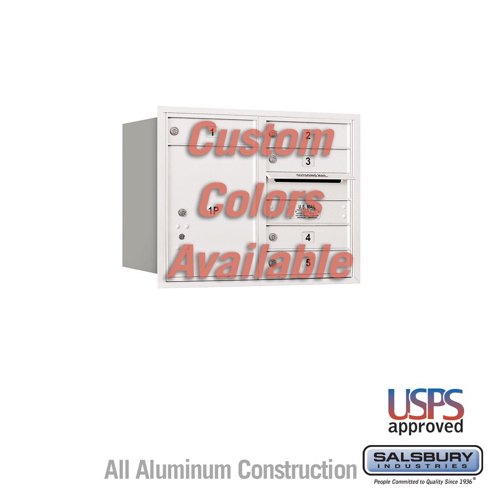 Recessed Mounted 4C Horizontal Mailbox - 6 Door High Unit with Parcel ...