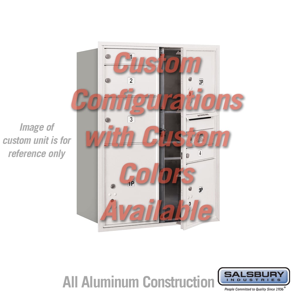 Recessed Mounted 4C Horizontal Mailbox - 11 Door High Unit - Double Co ...