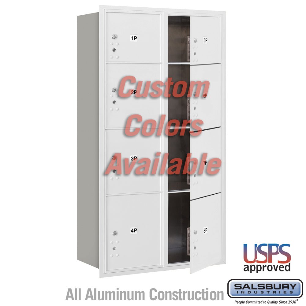 Recessed Mounted 4C Horizontal Mailbox - Double Column Parcel Locker w ...