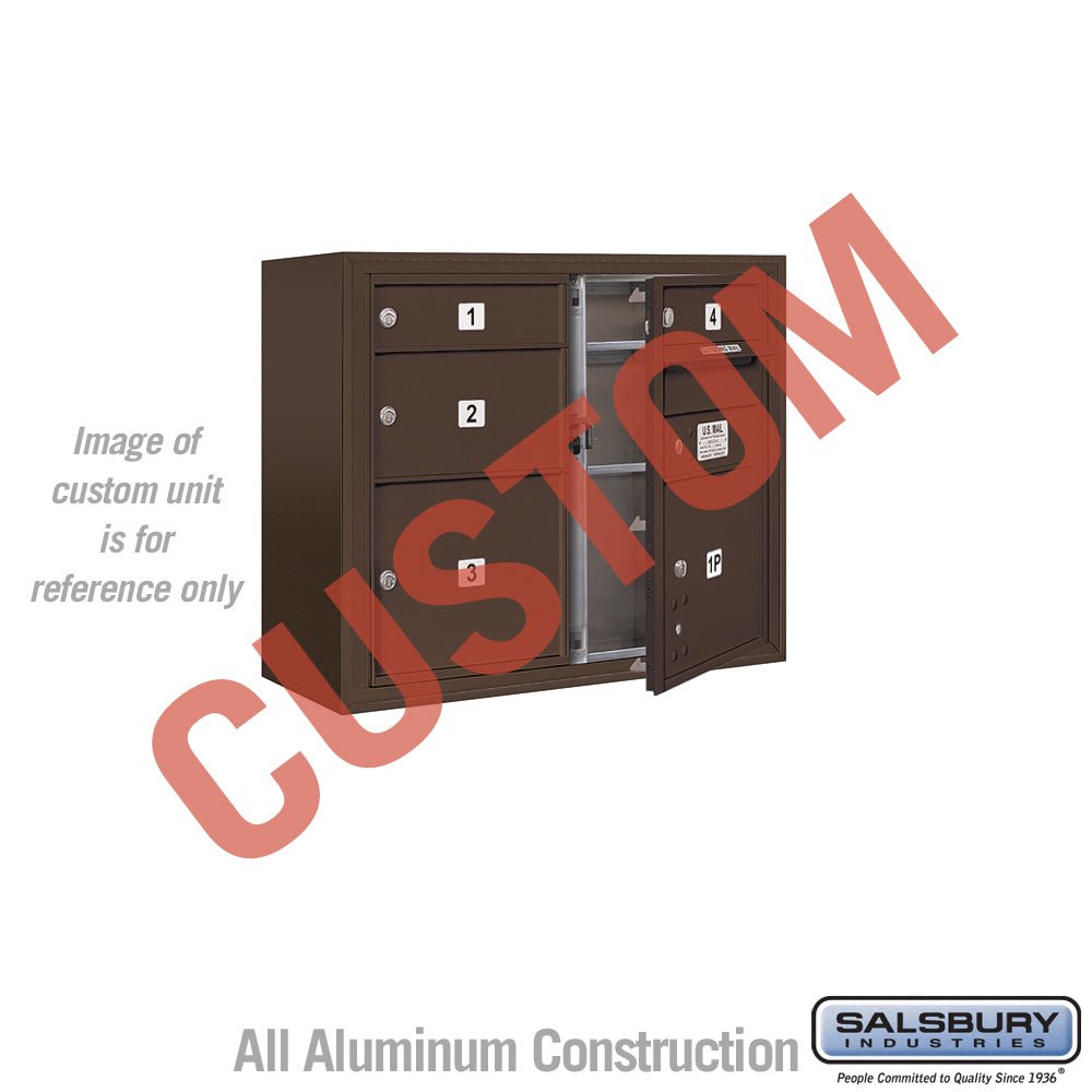 Surface Mounted 4C Horizontal Mailbox Unit - 6 Door High - Double Colu ...