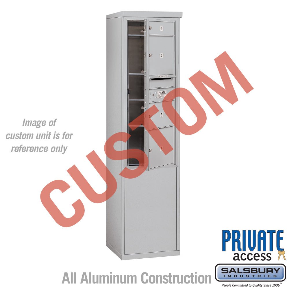 Free-Standing 4C Horizontal Mailbox Unit - 11 Door High - Aluminum - F ...