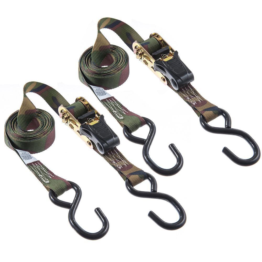 12 ft. x 1 in. x 1500 lbs. Camo Ratchet Tie-Down (2-Pack) – PROARB