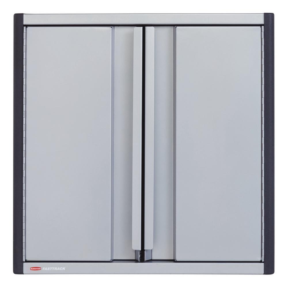 Rubbermaid FastTrack 5 Piece 24 Inch Garage Tool Cabinet Kit Rail Stor ...