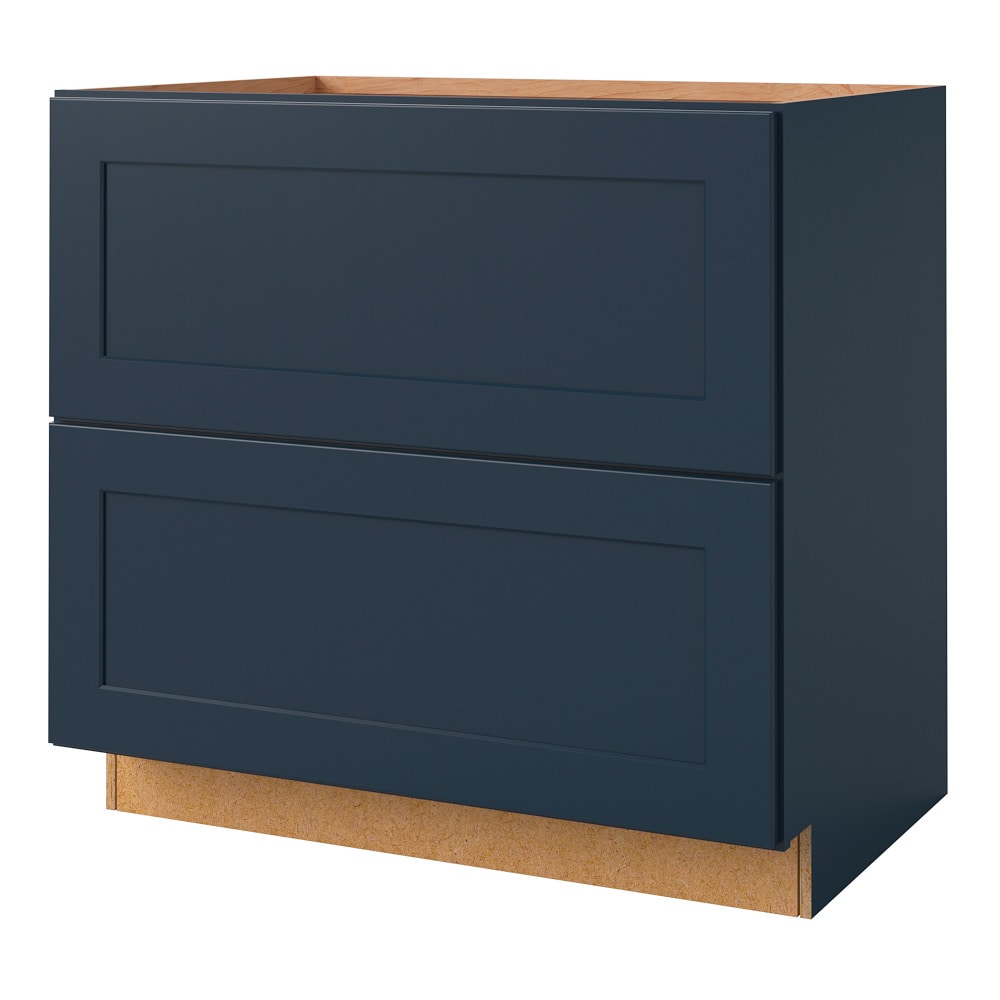 allen + roth Port 36-in W x 34.5-in H x 24-in D Navy 2-Drawer Base Ful ...
