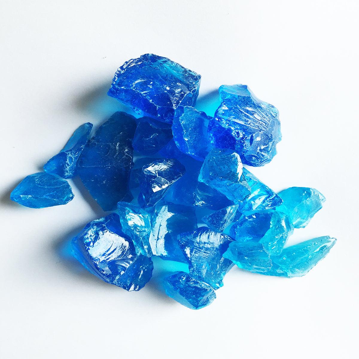 Turquoise Fire Pit Glass Rocks, 1/2"-1", 10 lbs – PROARB