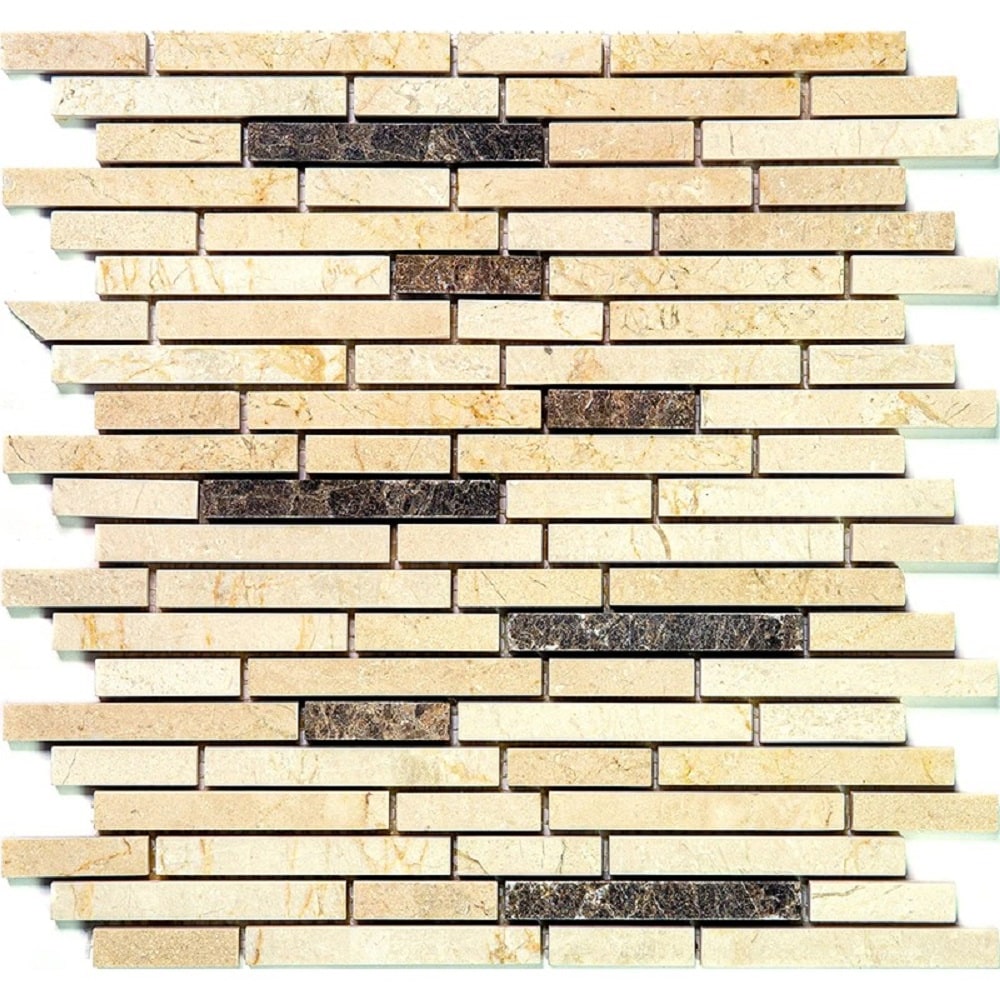 Apollo Tile (Sample) Floor and Wall Tile Crema Marfil, Emperador Dark ...