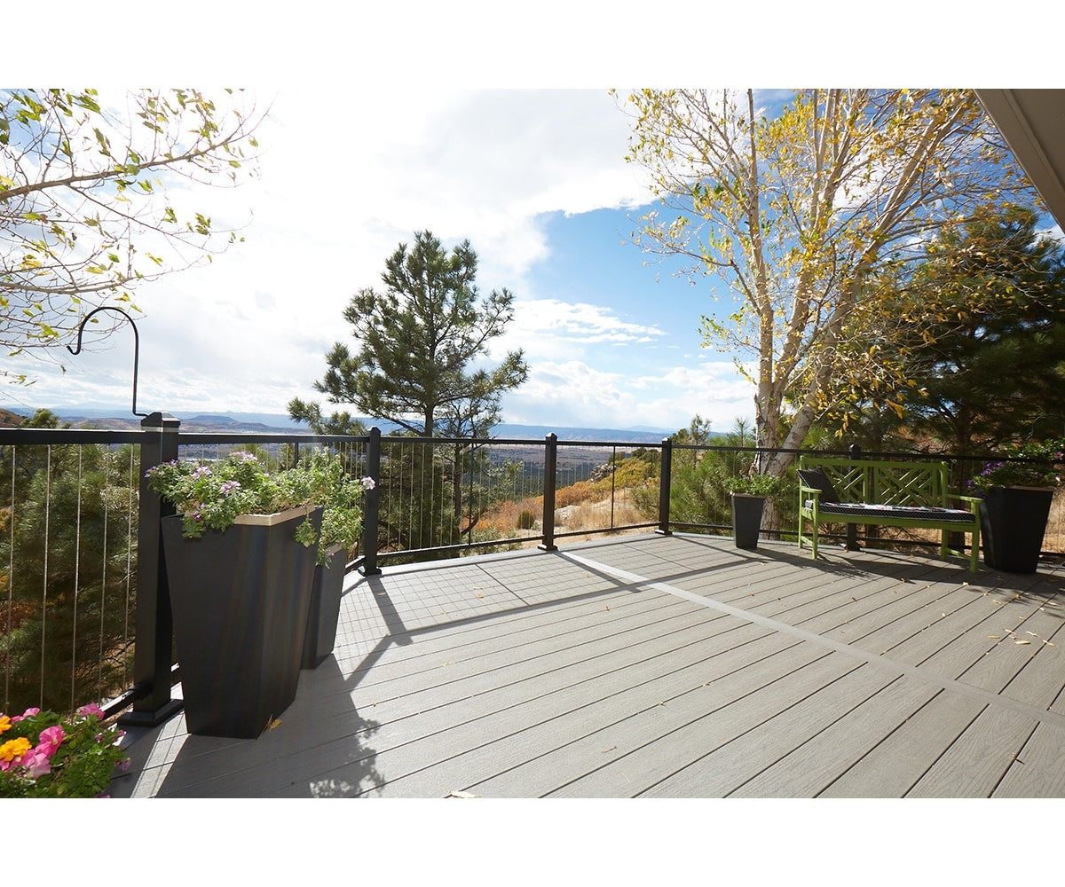 Fortress Building Products 12-ft x 34-in Black Steel Deck Cable Rail K ...