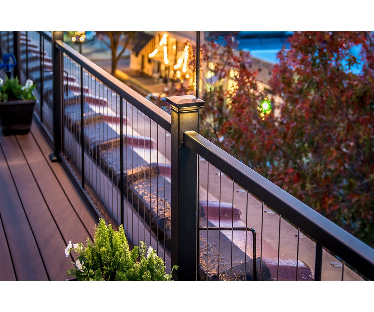 Fortress Building Products 12-ft x 34-in Black Steel Deck Cable Rail K ...