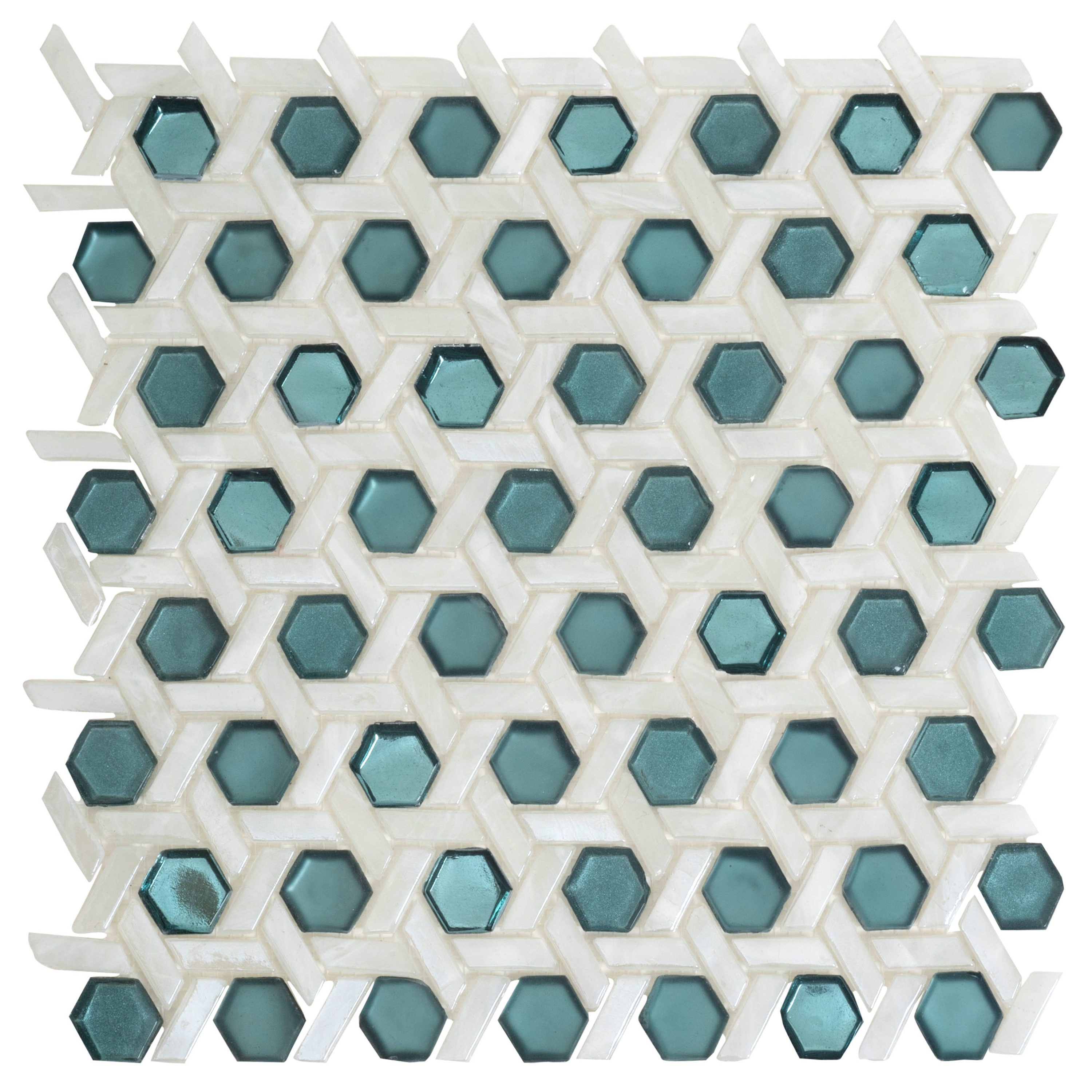 Apollo Tile (Sample) Majeste Bottle Green 4-in x 4-in Matte Glass Hone ...