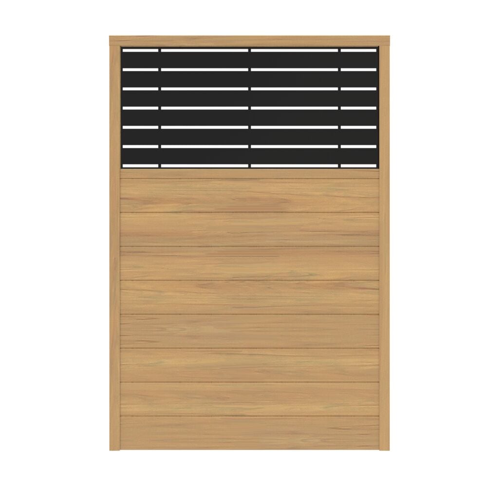 Freedom Boardwalk 6-ft H x 4-ft W Cypress Vinyl Flat-top Fence Panel ...