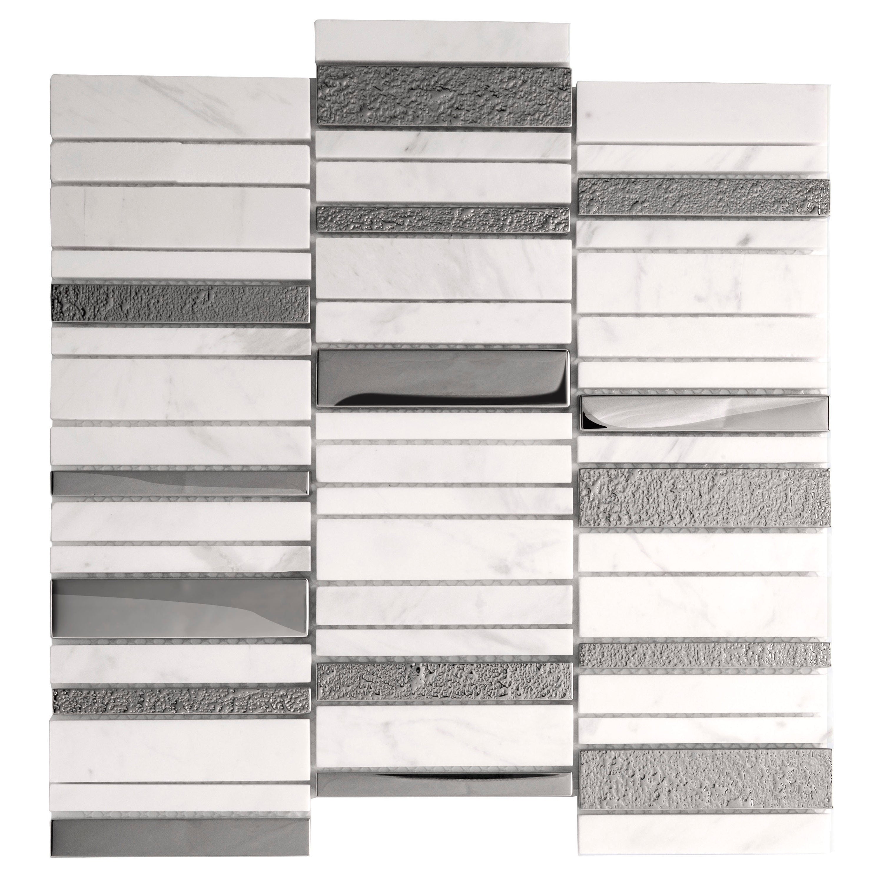 Apollo Tile Metropolis Brown and White 12-in x 12-in Polished Glass; S ...