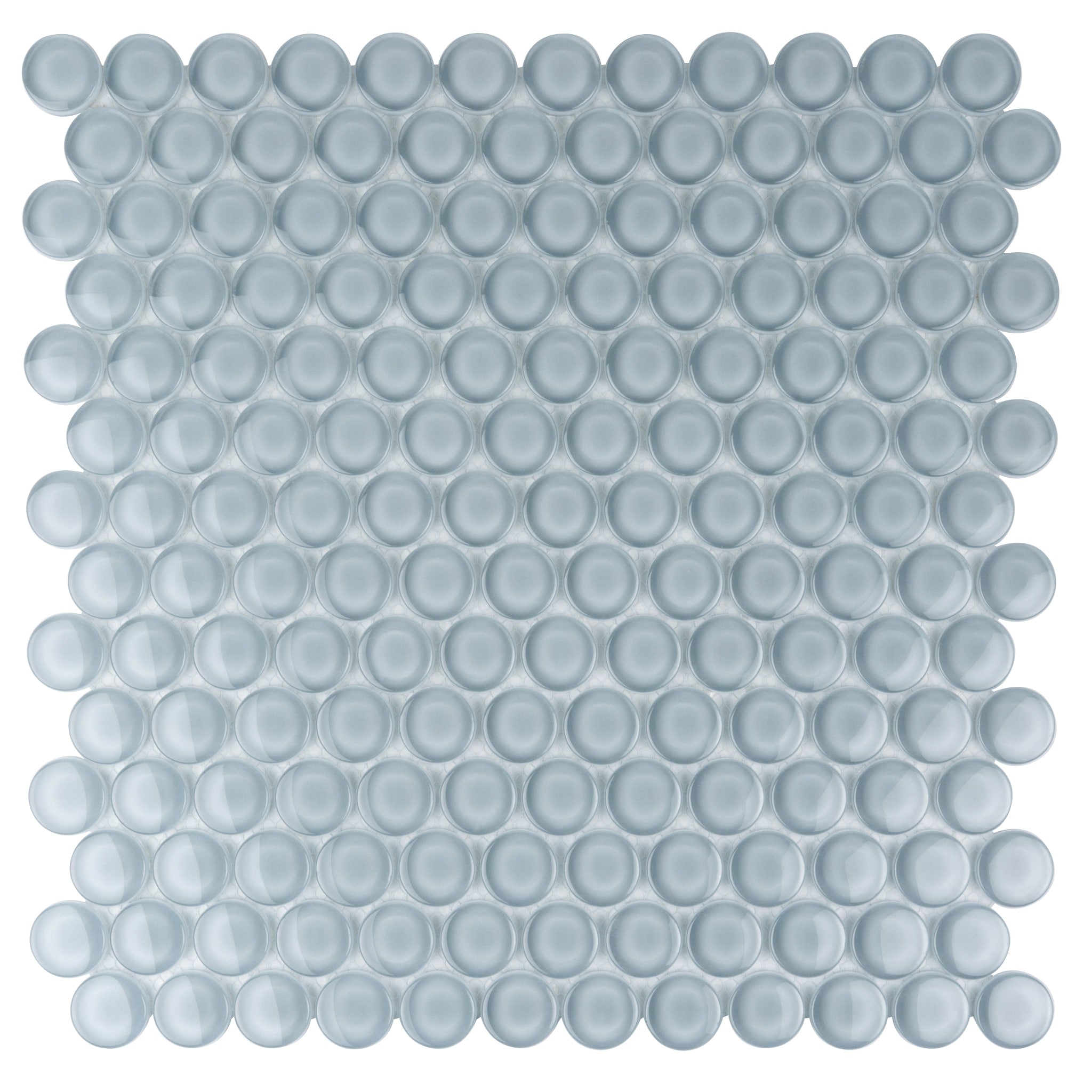 Apollo Tile (Sample) Colorway Light Gray 4-in x 4-in Glossy Glass Penn ...