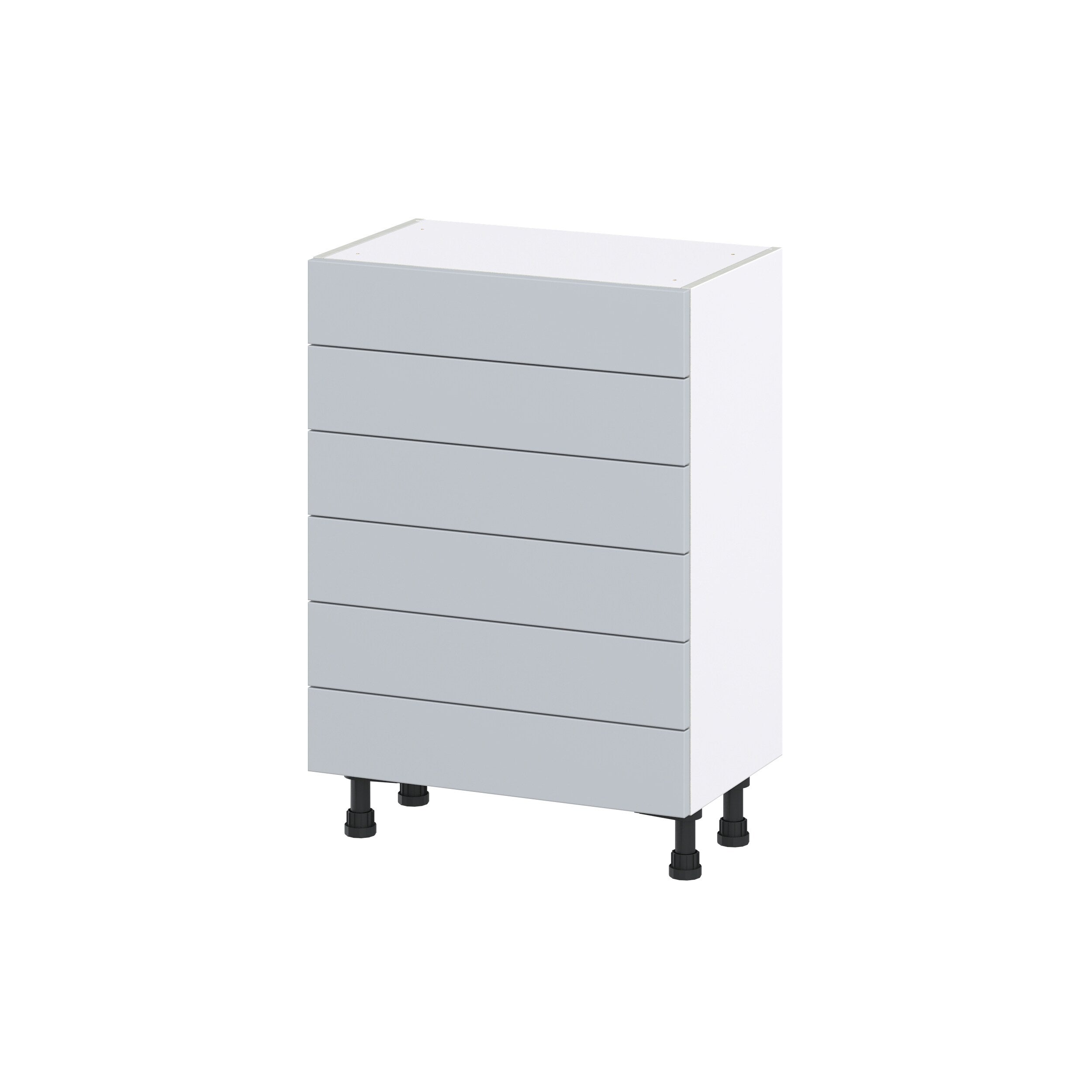 Hugo&Borg Charlesberg 24-in W x 34.5-in H x 14-in D Gray 6-Drawer Base ...