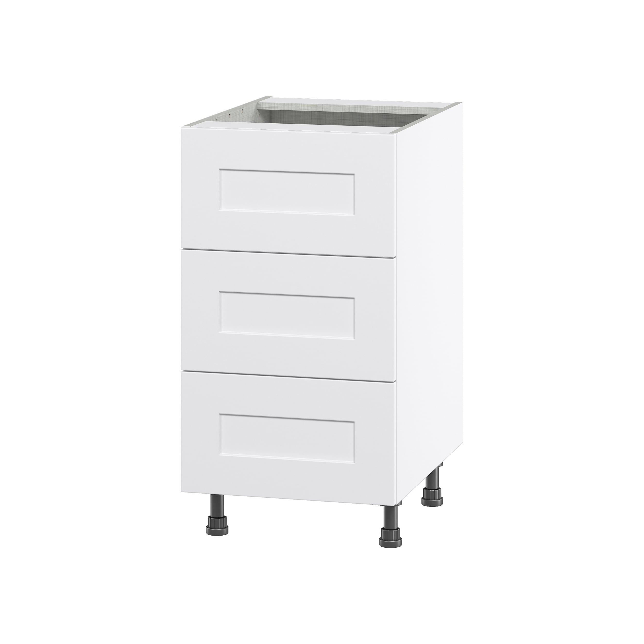 Hugo&Borg Jolie 18-in W x 34.5-in H x 24-in D Warm White 3-Drawer Base ...