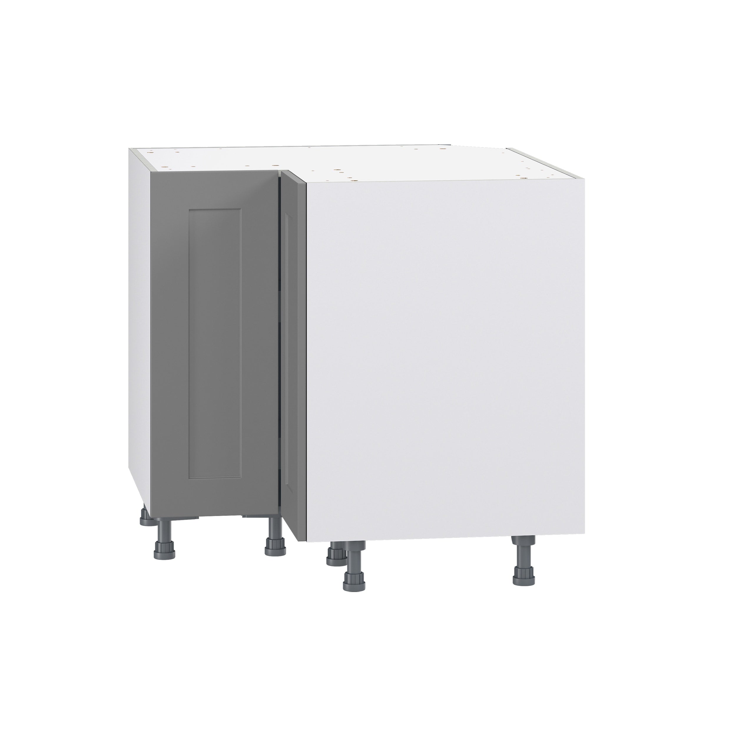 Hugo&Borg Beaumont 36-in W x 34.5-in H x 36-in D Slate Gray Lazy Susan ...