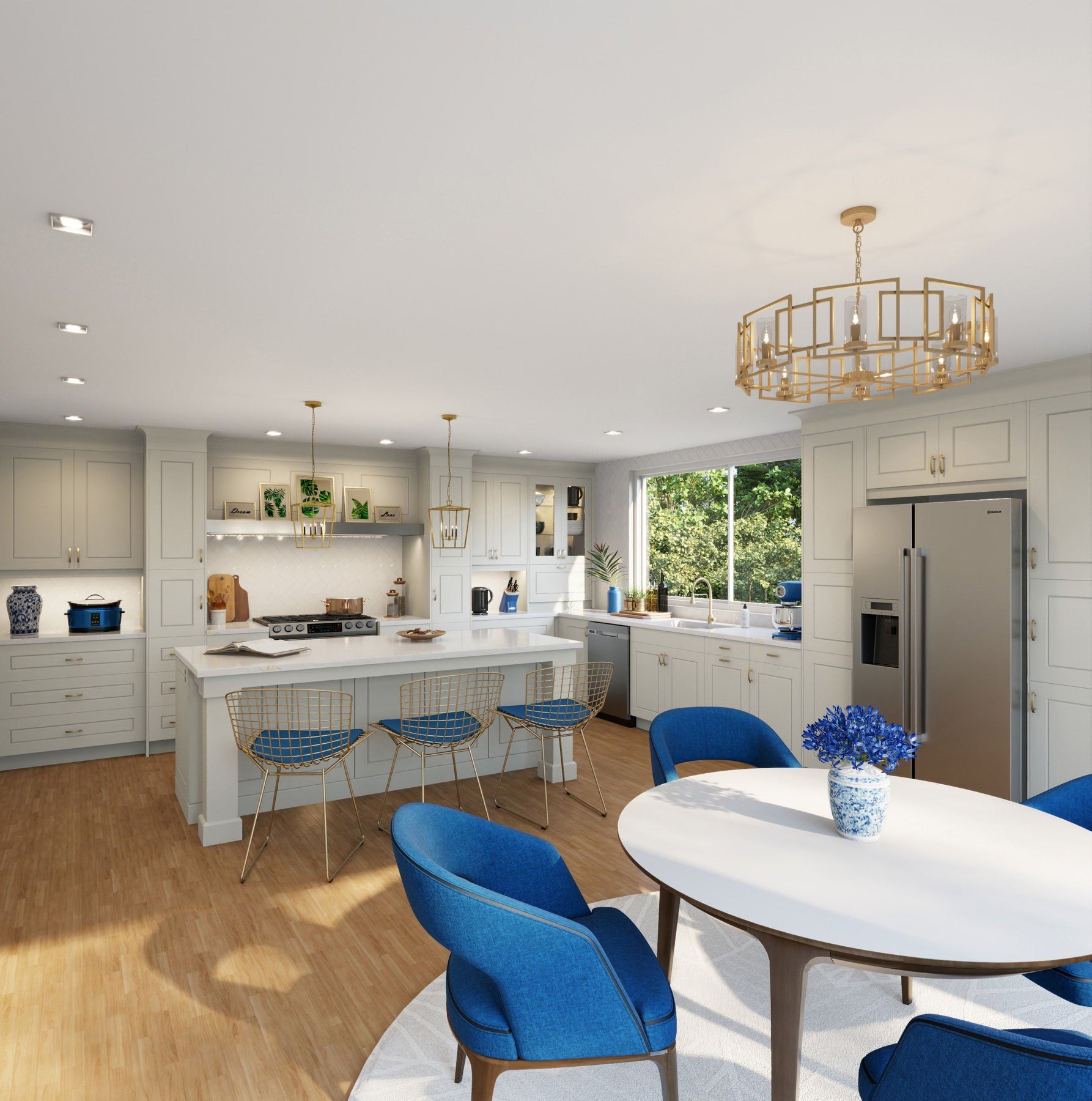 Hugo&Borg Riviera 24-in W x 30-in H x 14-in D Bright White Blind Corne ...