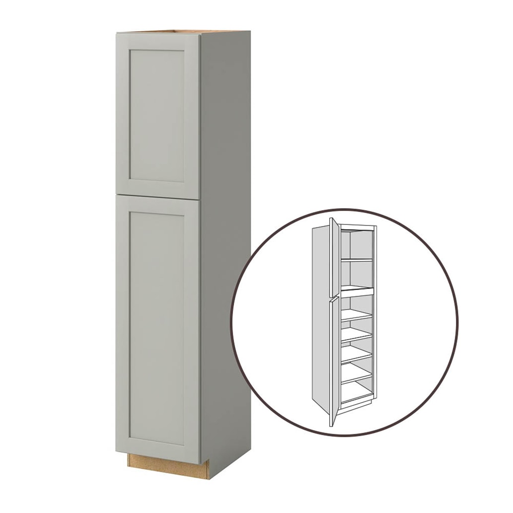 allen + roth Stonewall 18-in W x 84-in H x 24-in D Stone Pantry Fully ...