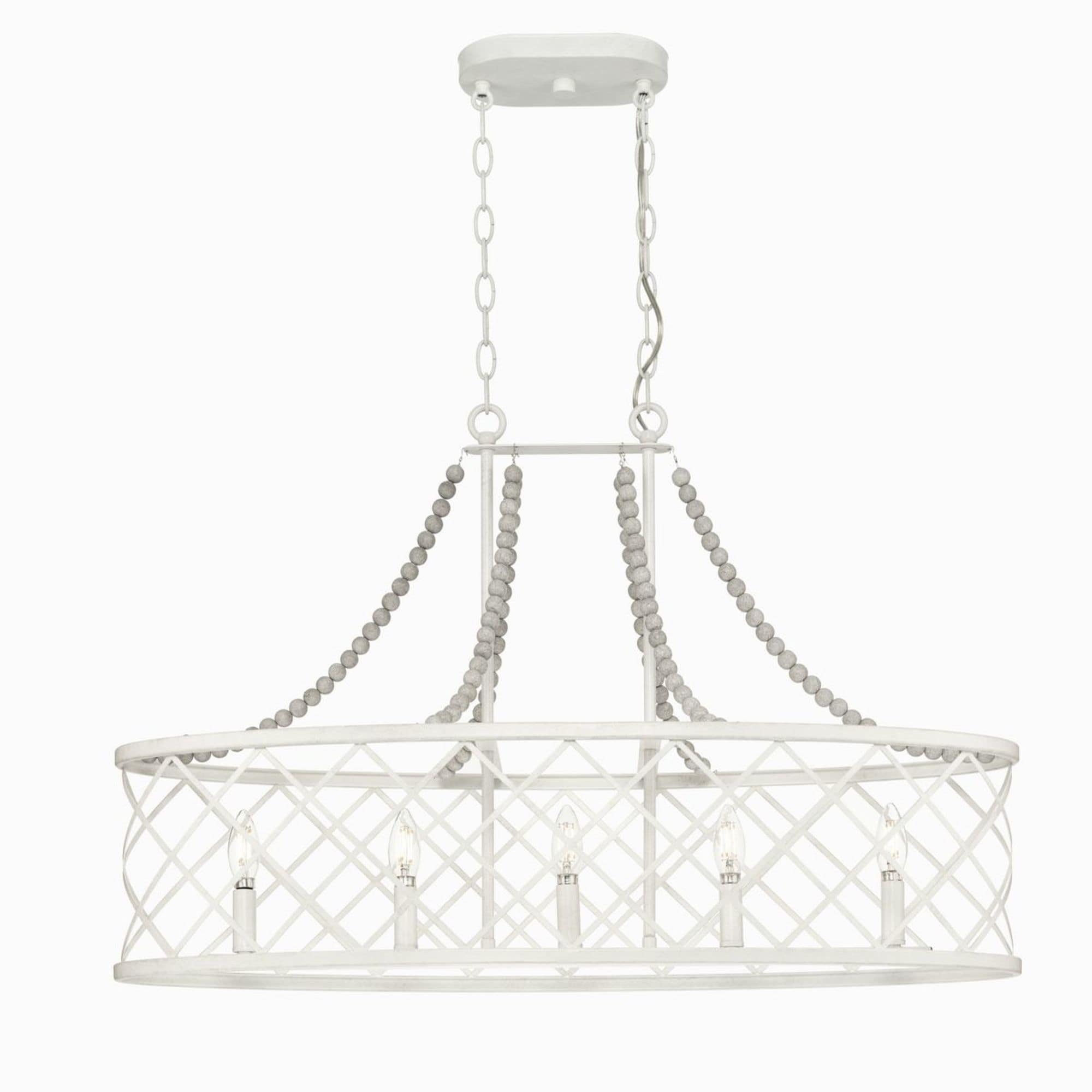 Progress Lighting Bisset 5-Light White Coastal Chandelier – PROARB