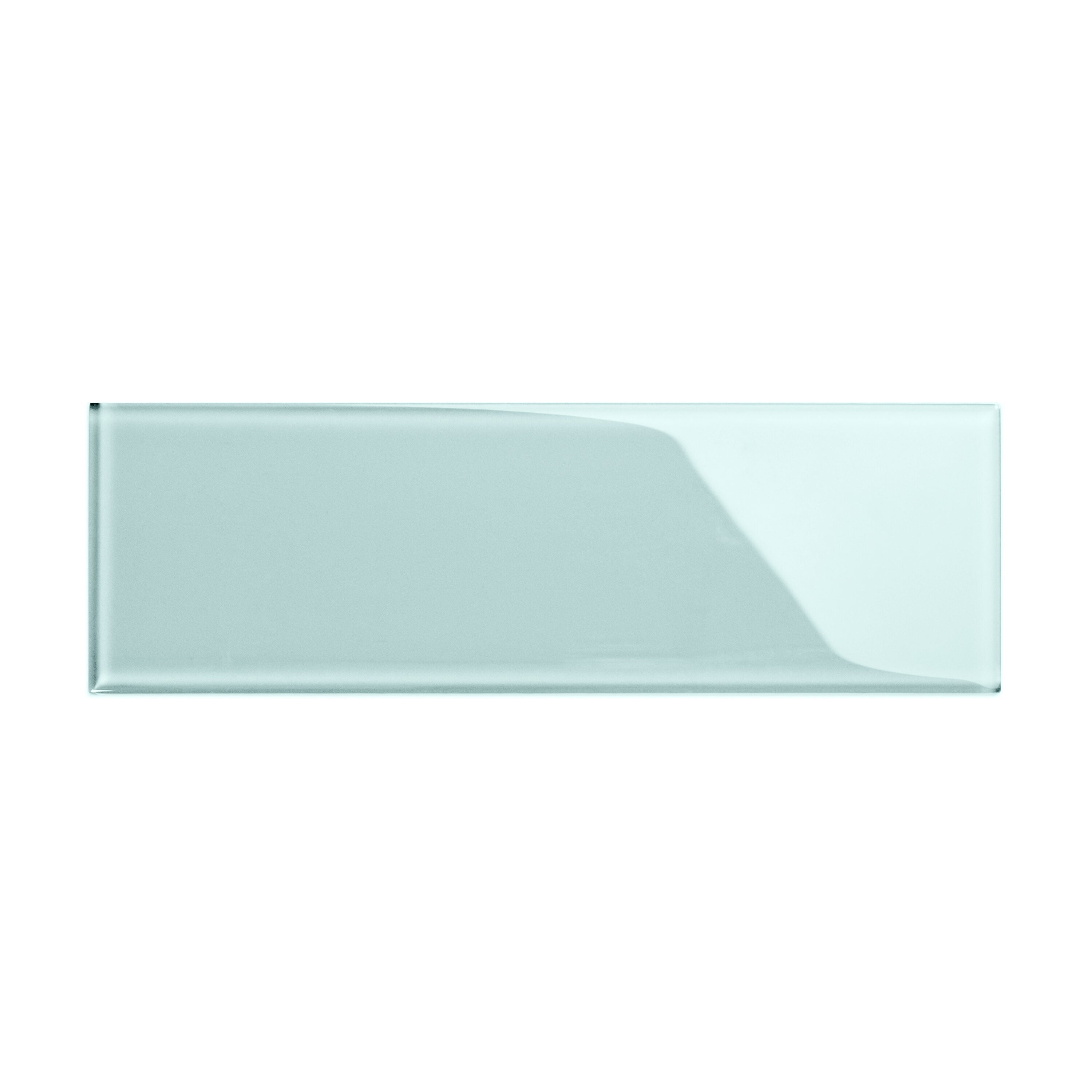 Giorbello (Sample) 4x12 glass subway tiles Baby Blue 3-in x 6-in Gloss ...