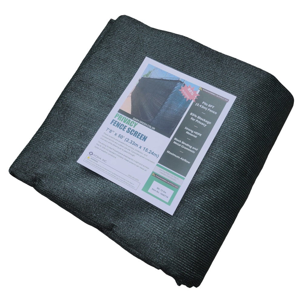 NCSNA 8-ft H x 50-ft W Dark Green Hdpe Chain Link Fence Screen – PROARB