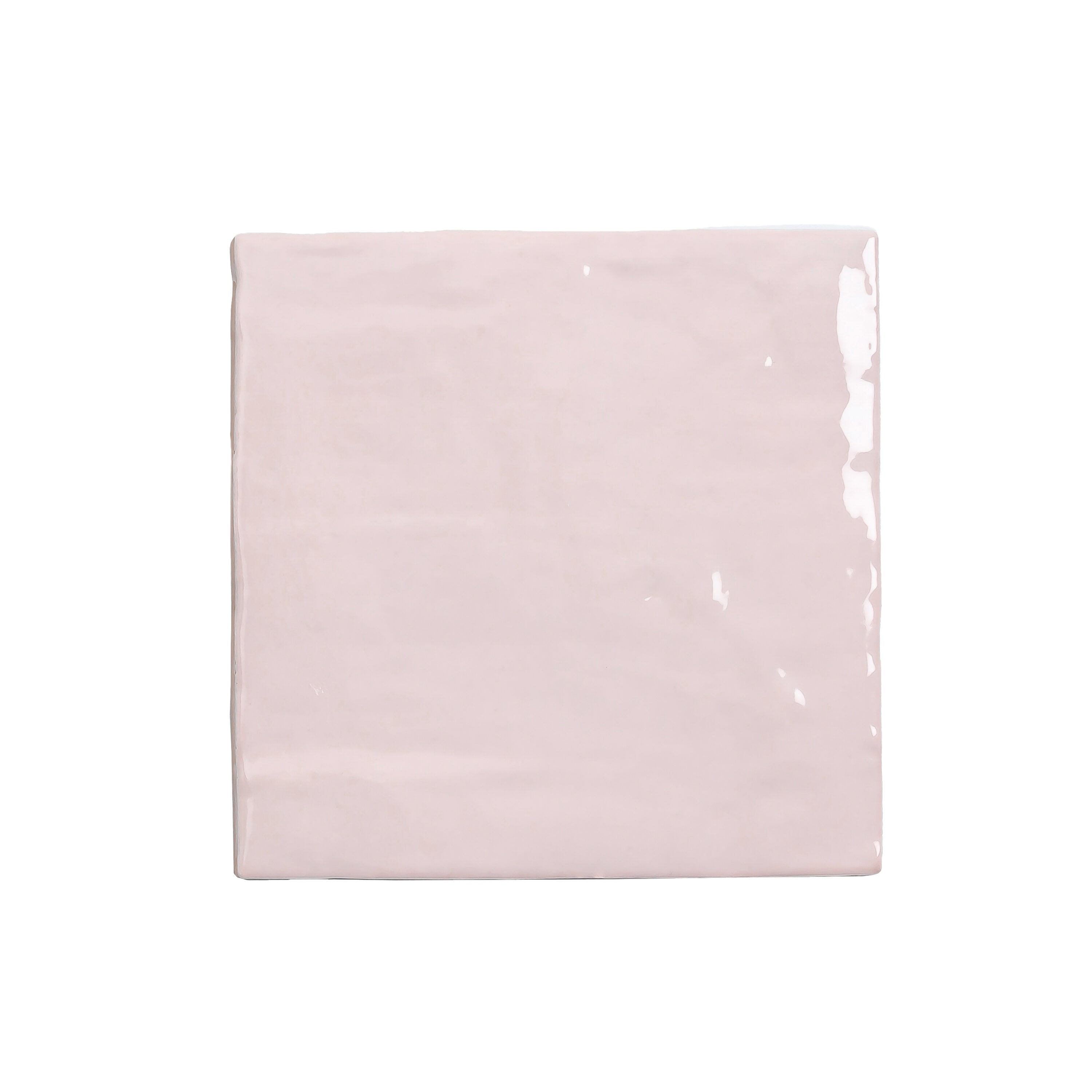 Apollo Tile (Sample) Chateau Soft Pink 4-in x 4-in Glossy Ceramic Marb ...