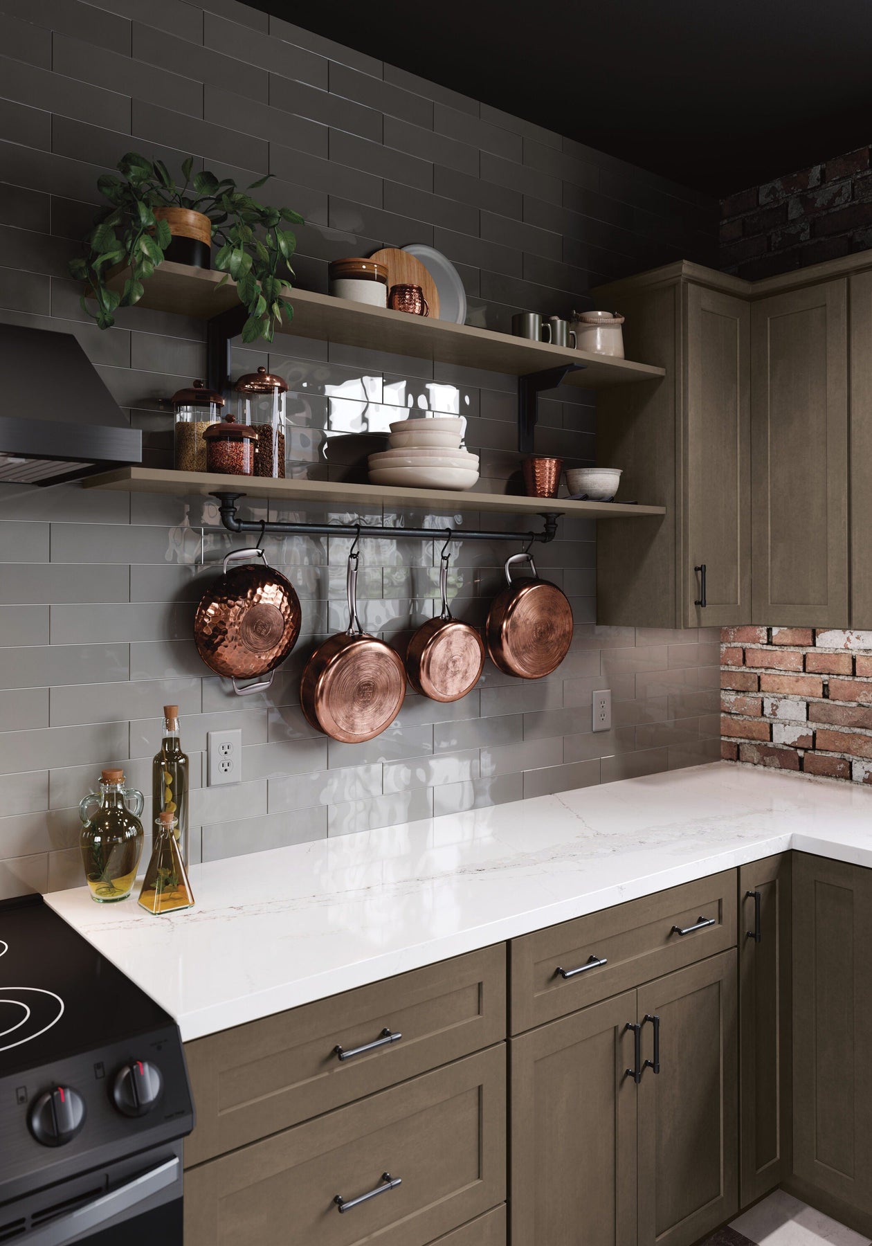 Diamond Express Jamestown 36-in W x 34.5-in H x 24-in D Colt Brown Laz ...