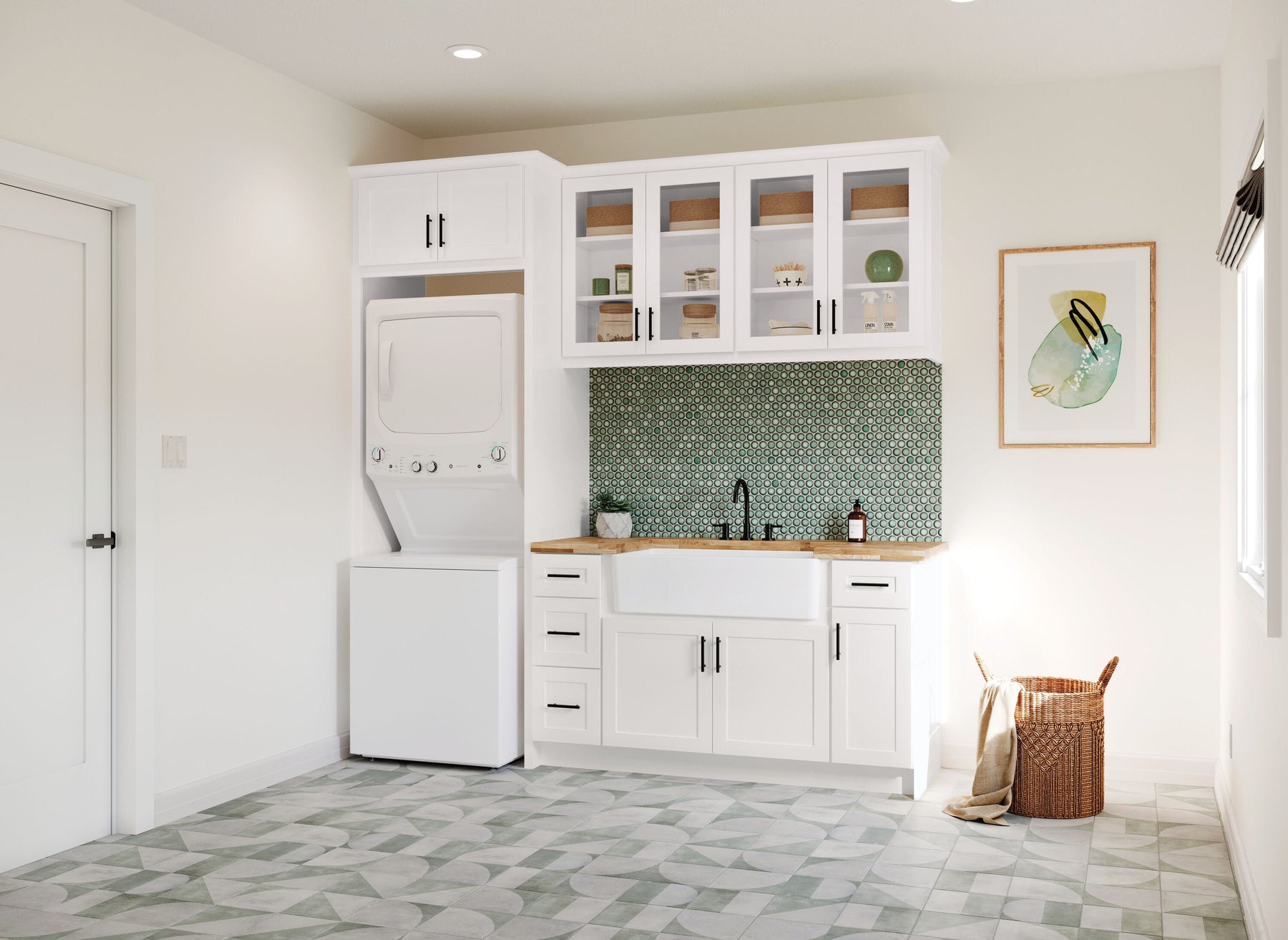 Diamond Express Jamestown 30-in W x 30-in H x 12-in D White Blind Corn ...