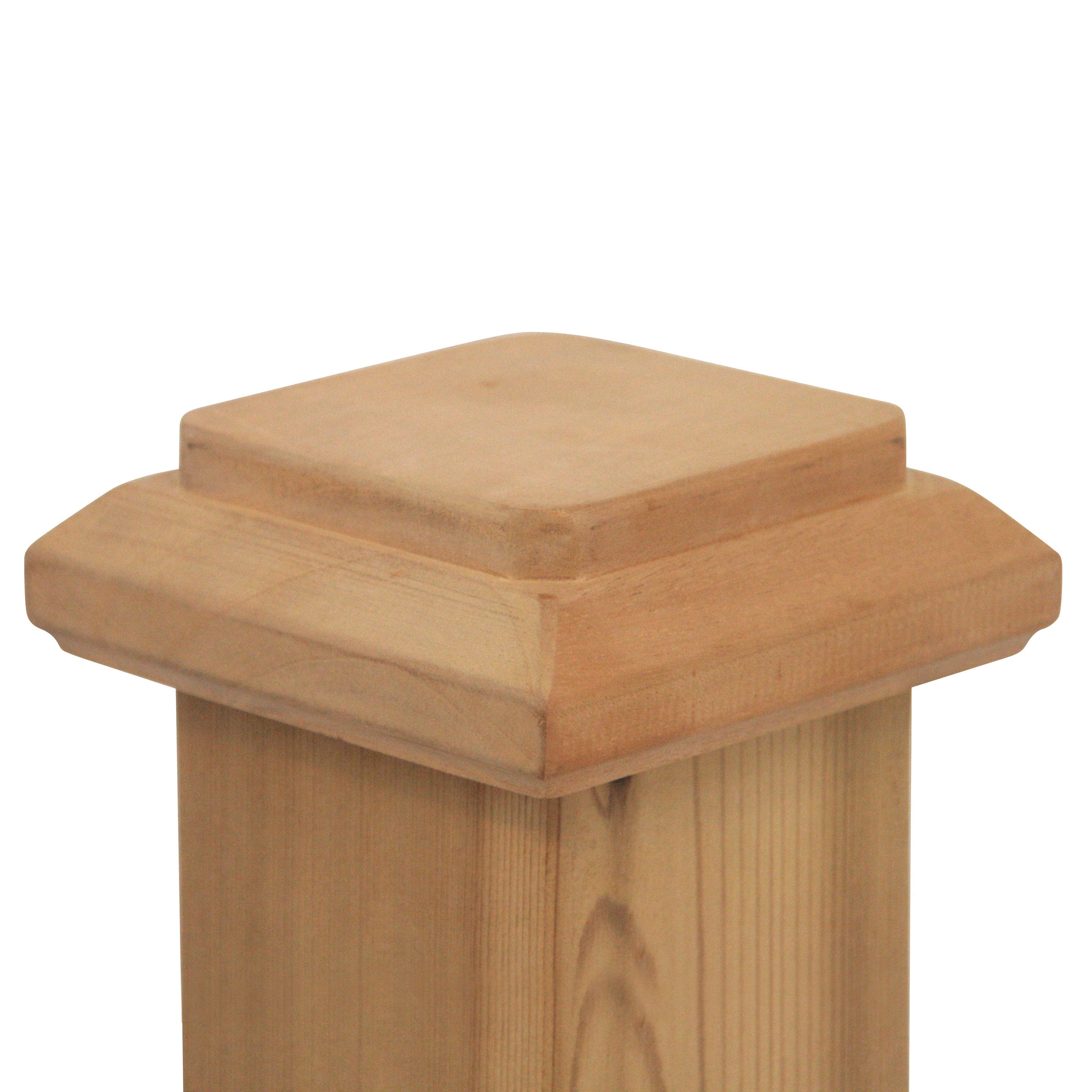 PERMAKAP 4-in x 4-in Traditional One-Piece Sanded Wood Mahogany Deck P ...