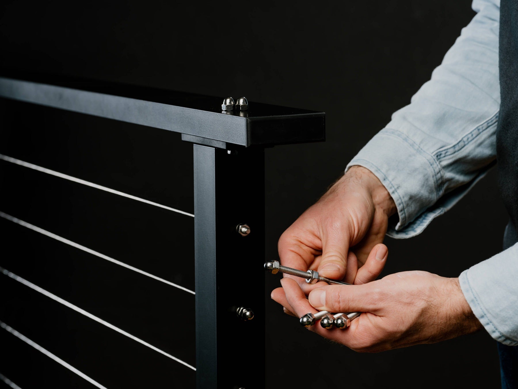 CityPost Face Mount x 36-in Grey Steel Deck Cable Rail Kit – PROARB