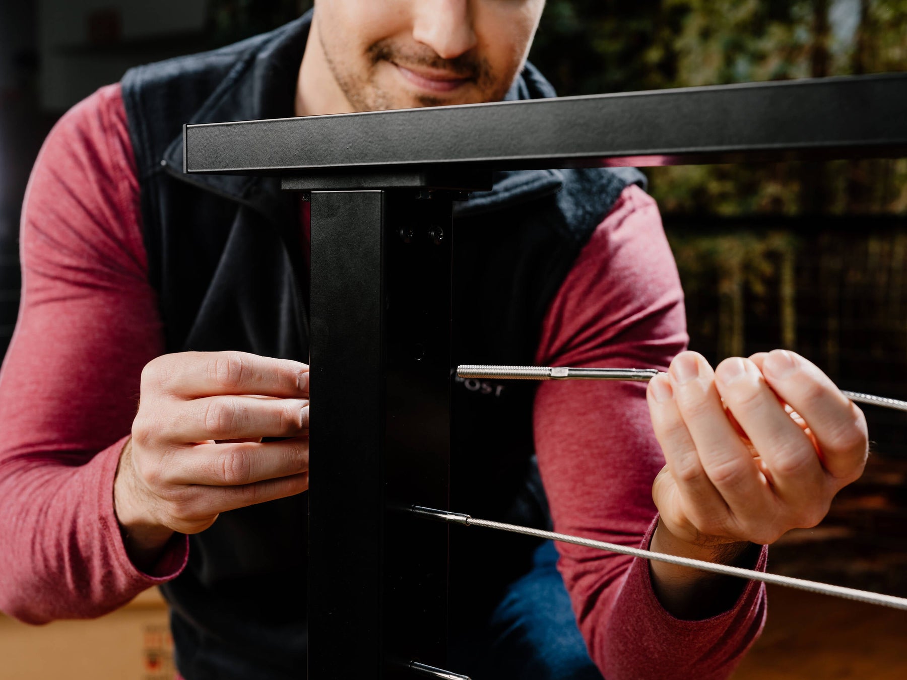 CityPost Deck Mount White Steel Deck Cable Rail Kit – PROARB