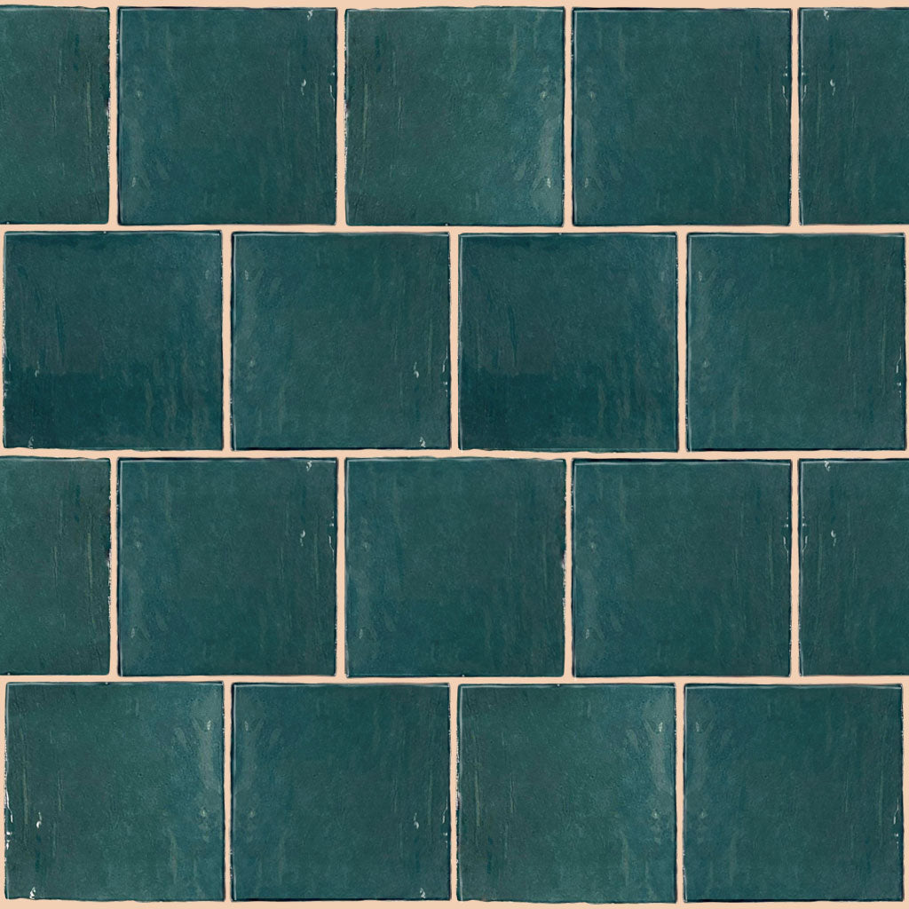 Apollo Tile Chateau Ocean Green 5-in x 5-in Glossy Ceramic Marble Look ...