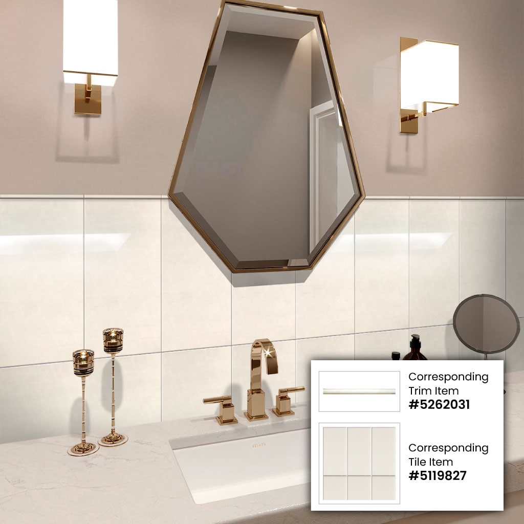 Apollo Tile 10-Pack White 1/2-in x 12-in Marble Pencil Tile (0.5-sq. f ...