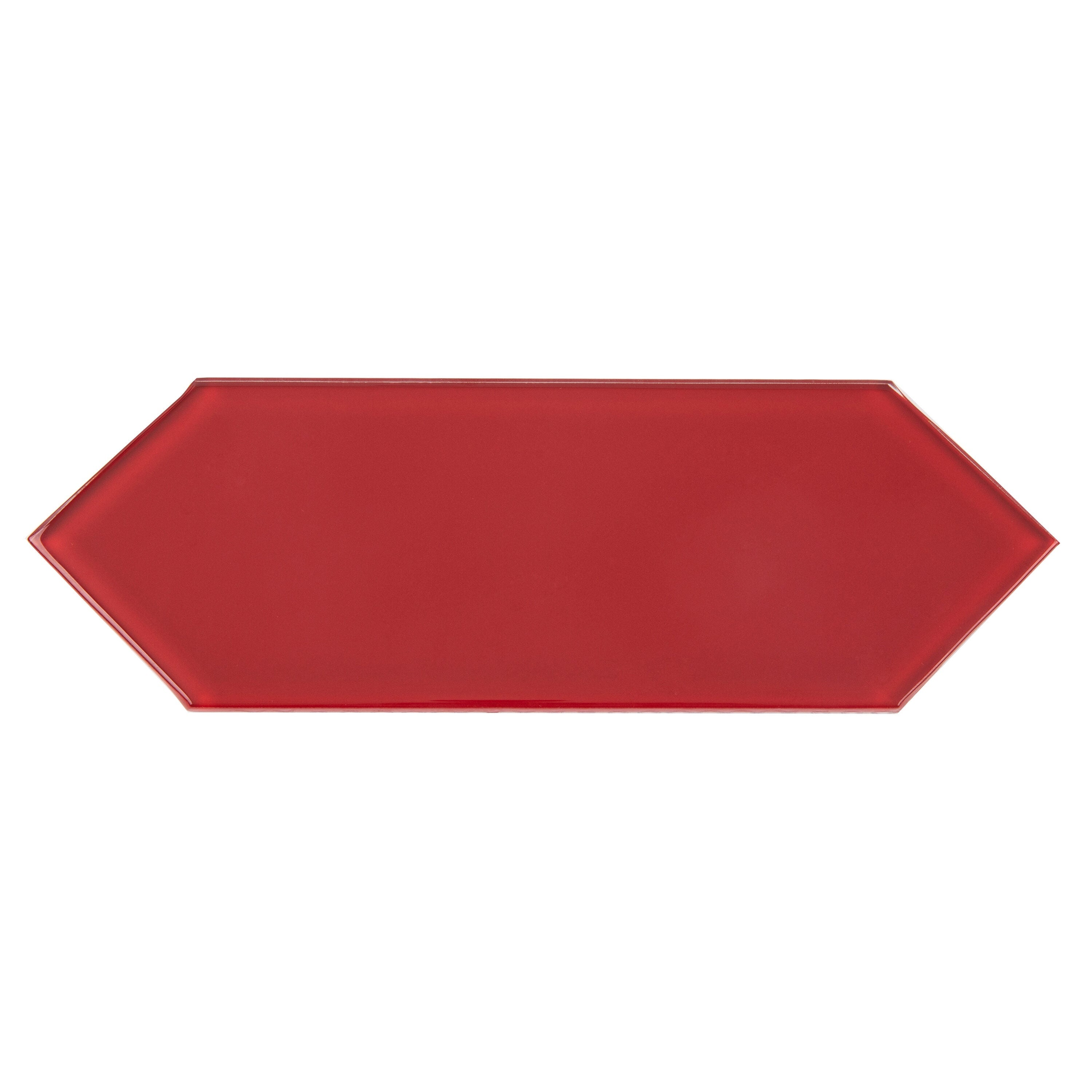 Giorbello (Sample) Ruby Red 3-in x 9-in Glossy Glass Subway Wall Tile ...