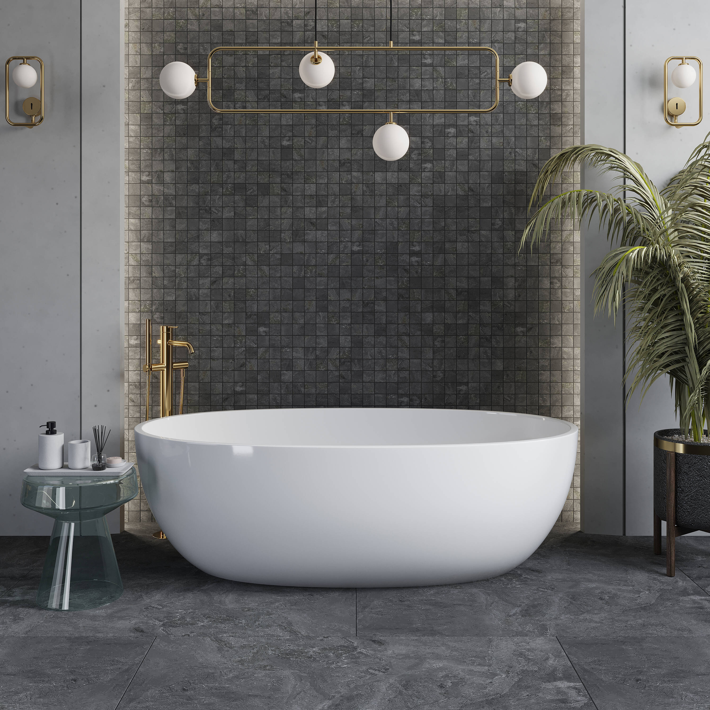 Apollo Tile Splendor Slate Black 24-in x 48-in Matte Porcelain Brick C ...