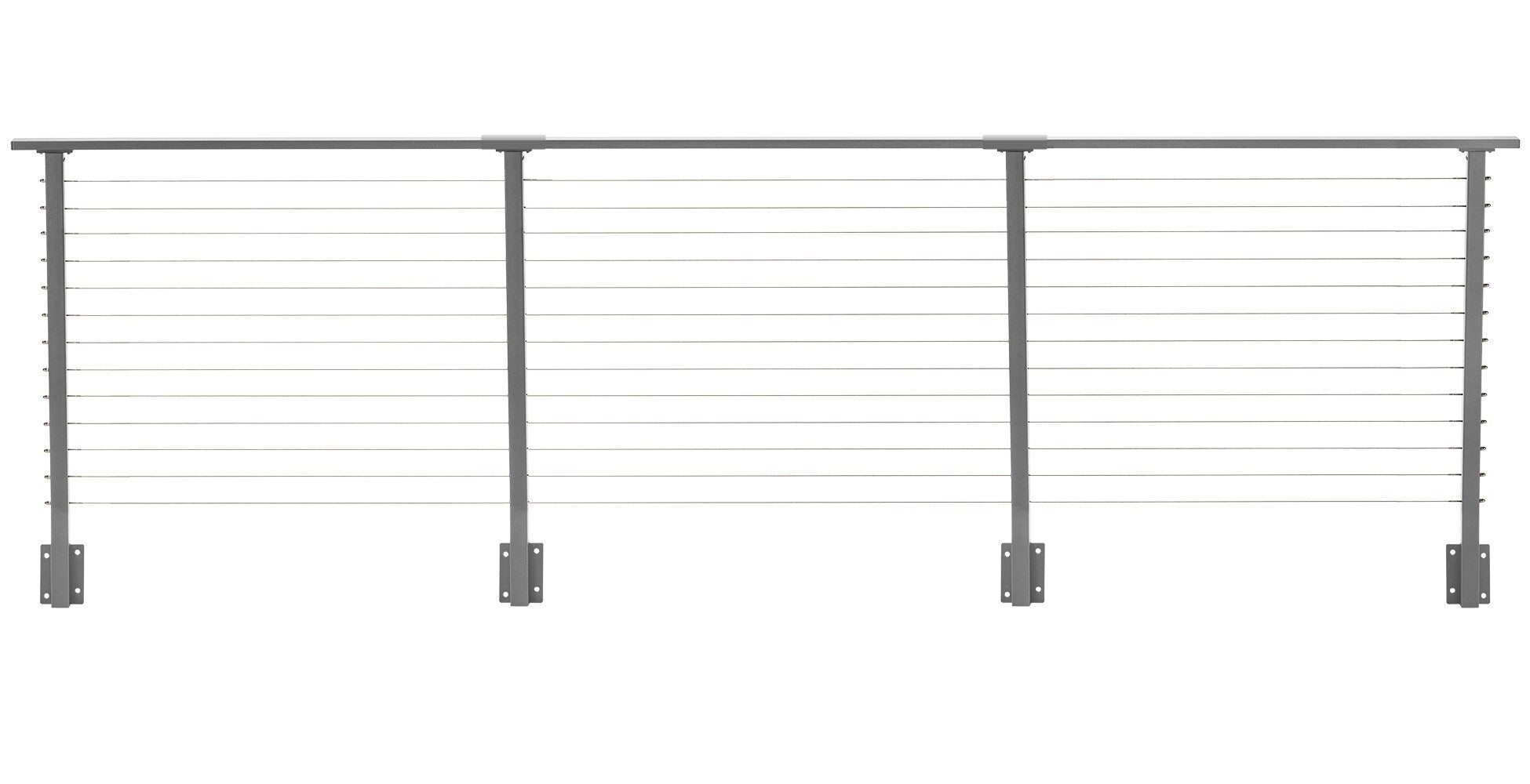 CityPost Face Mount x 42-in Grey Steel Deck Cable Rail Kit – PROARB