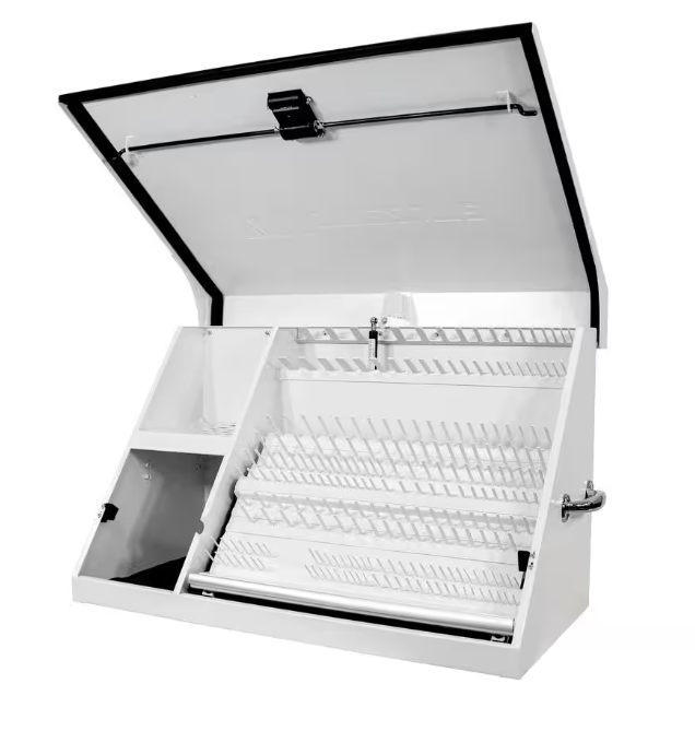 37 in. W x 18 in. D Portable White Triangle Top Tool Chest for Sockets ...