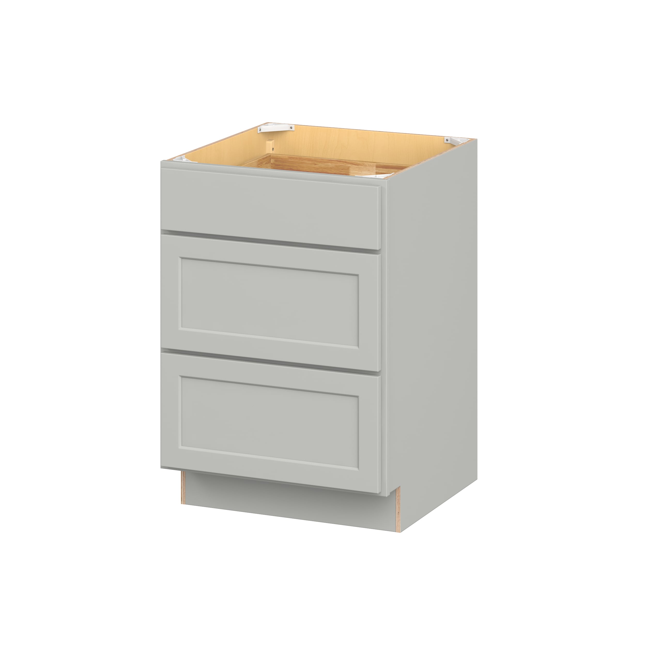 Hugo&Borg PRO Jasper 24-in W x 34.5-in H x 24-in D Whisper Gray 3-Draw ...