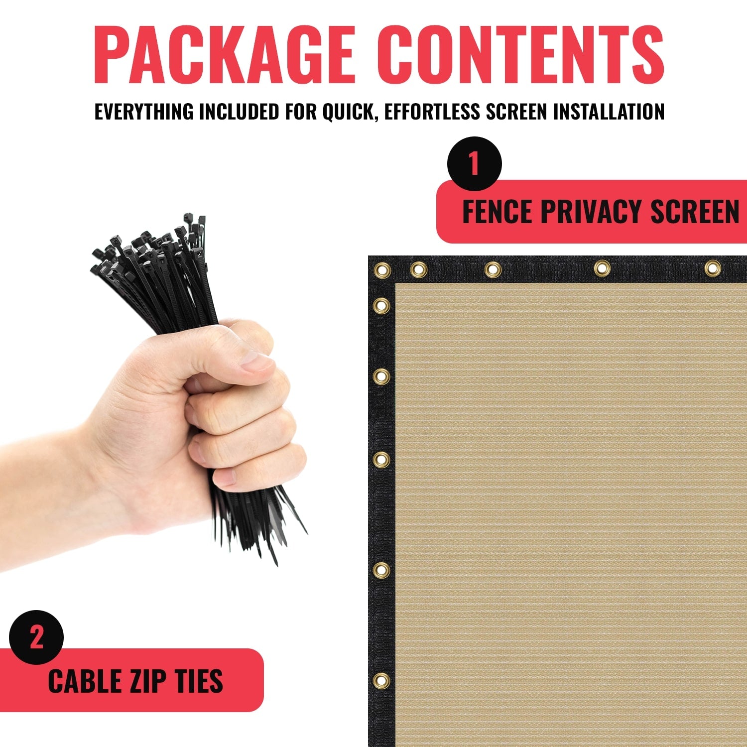 SEALTECH 5-ft H x 50-ft W Beige Non-Recycled Polypropylene Chain Link – PROARB